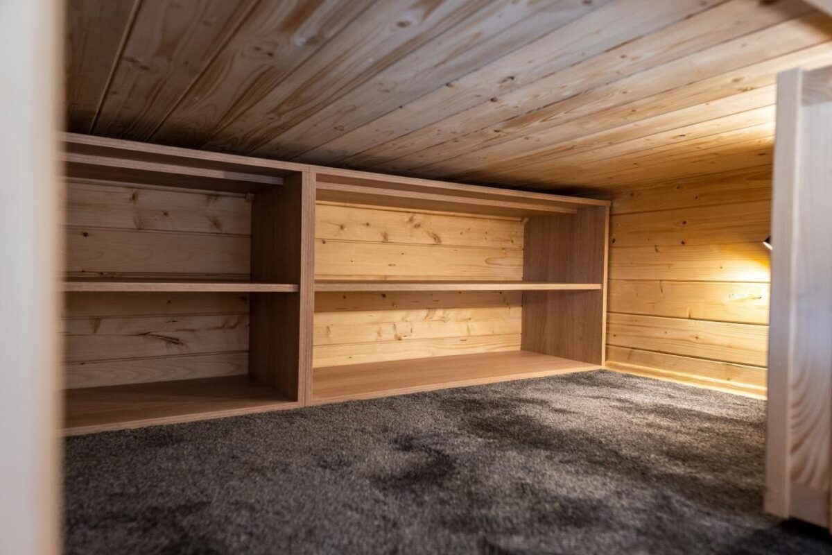 Langenberg Tiny House has Porch, Hidden Loft in Loft Bedroom