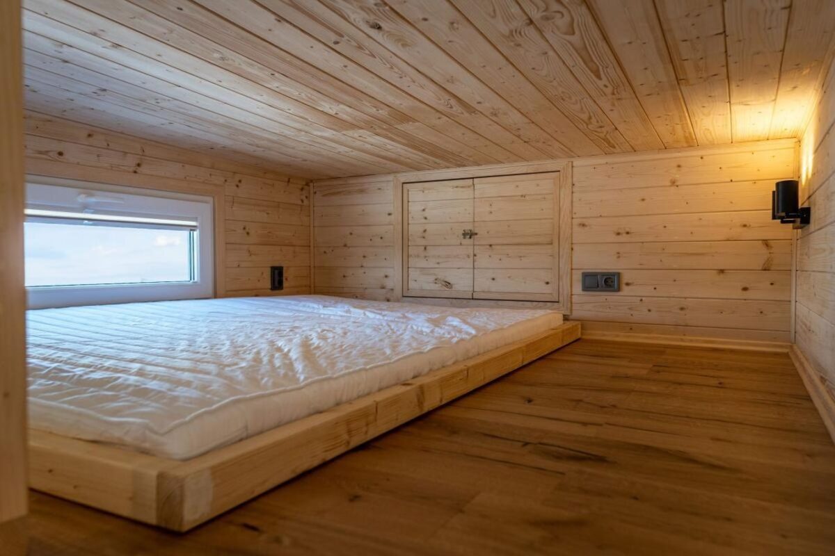 Langenberg Tiny House has Porch, Hidden Loft in Loft Bedroom