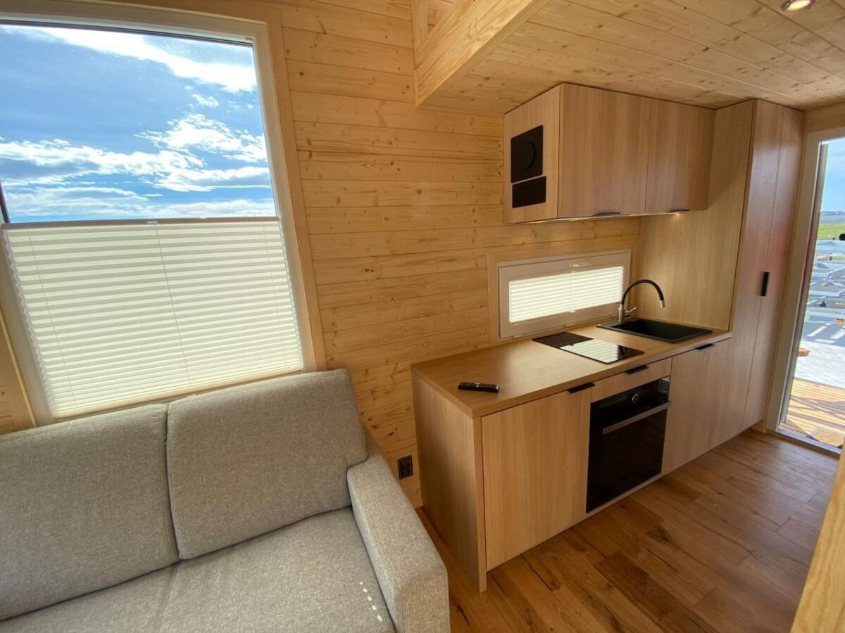 Langenberg Tiny House has Porch, Hidden Loft in Loft Bedroom