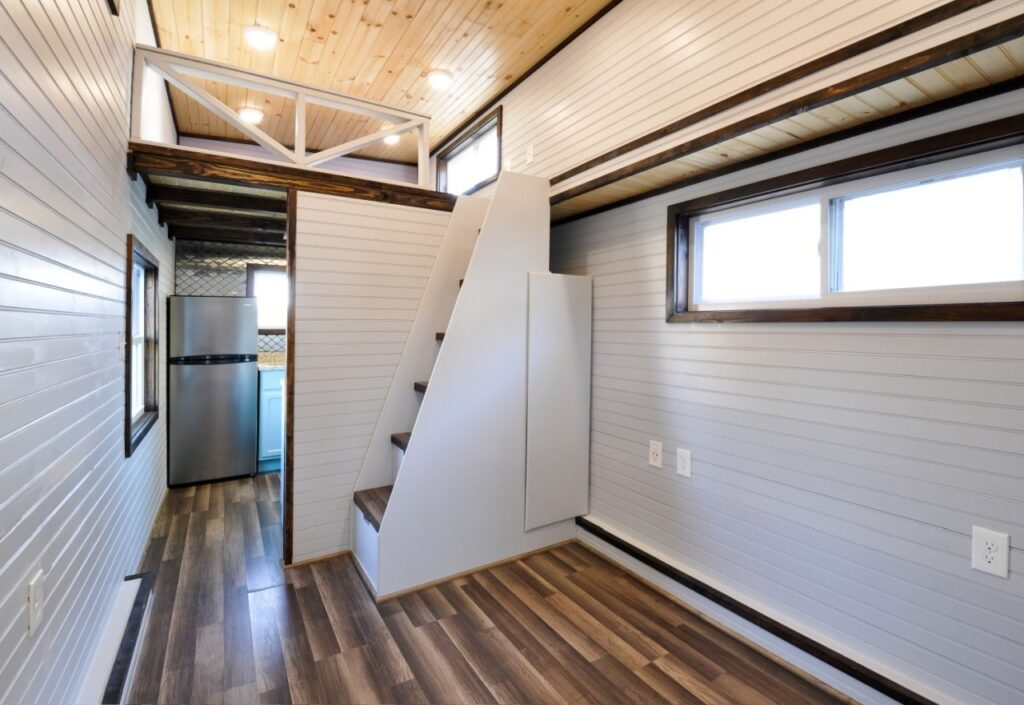 Mulberry Tiny House Divides Interior in Highly-Functional Sections