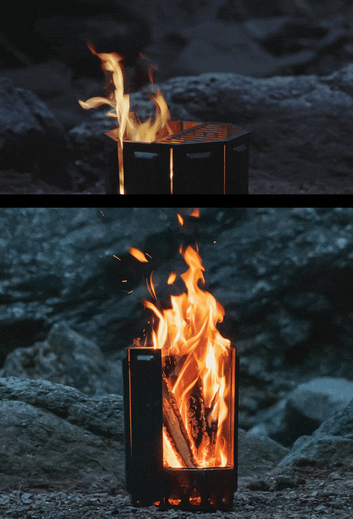 UM Fire Pit has Modular Metal Design, Dual Combustion System