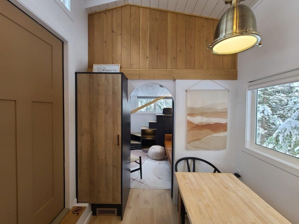 Whispering Birch Tiny House has Room Dividers for Extra Privacy