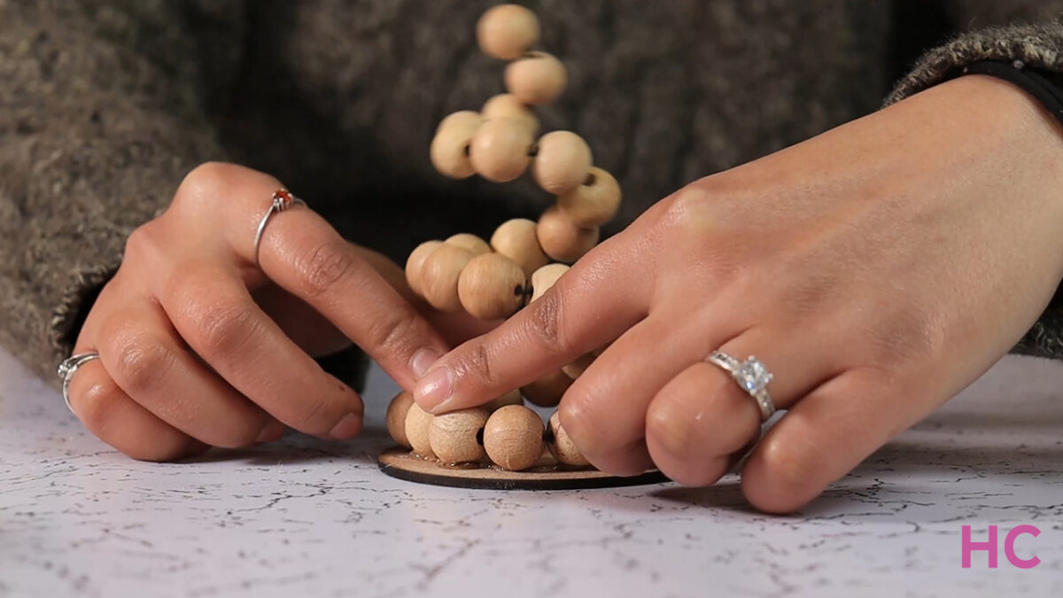 DIY Wooden Bead Christmas Tree w/Video Tutorial