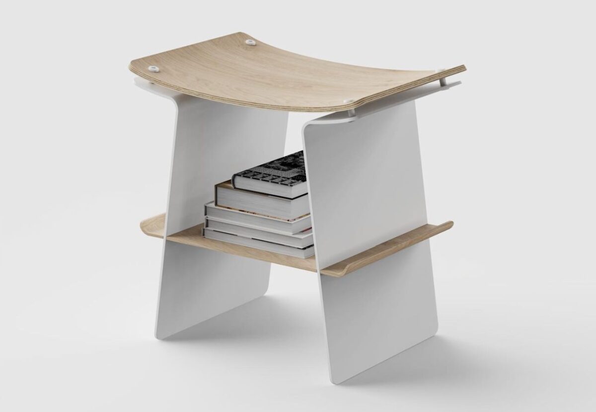 Tai Stool cum Bookshelf Design is Inspired by Taiwanese Temples