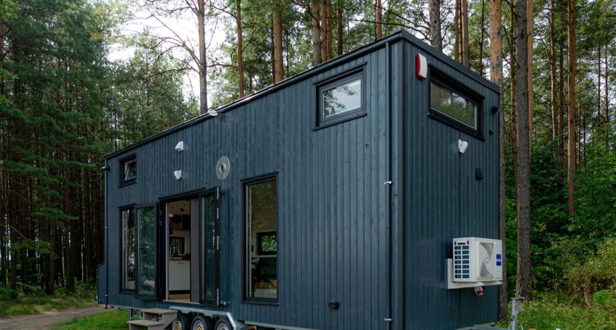 Almond Tiny House has Light-Filled Interior With Two Mezzanines