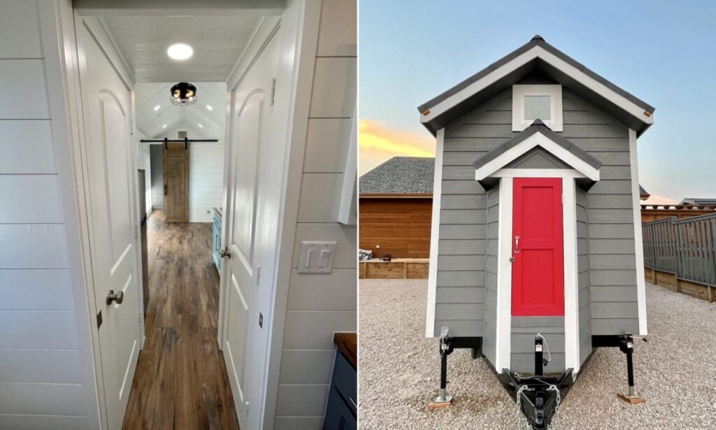 BeeBee Tiny House is a Cozy Hive Sleeping Four in its Interior