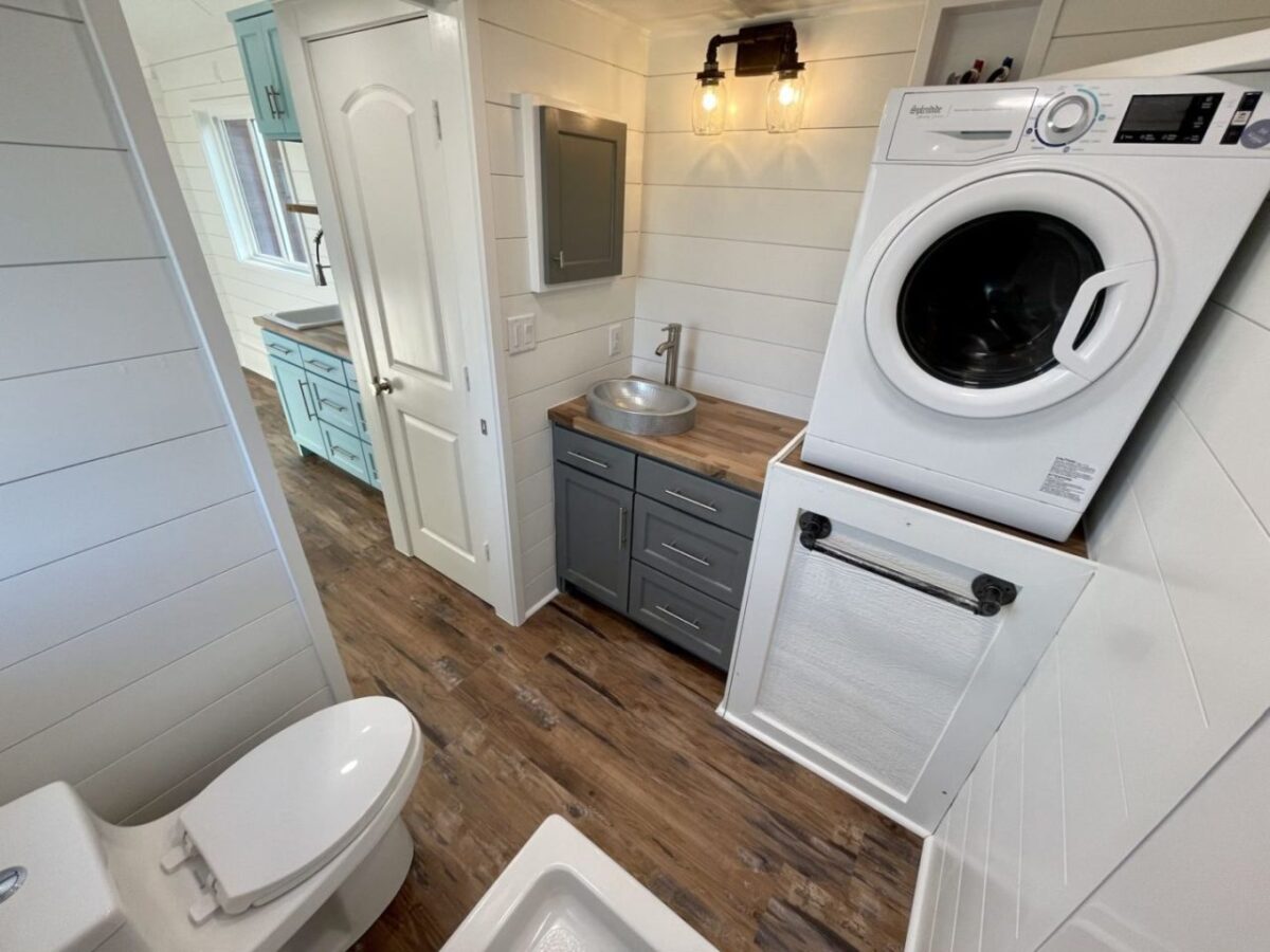 BeeBee Tiny House is a Cozy Hive Sleeping Four in its Interior