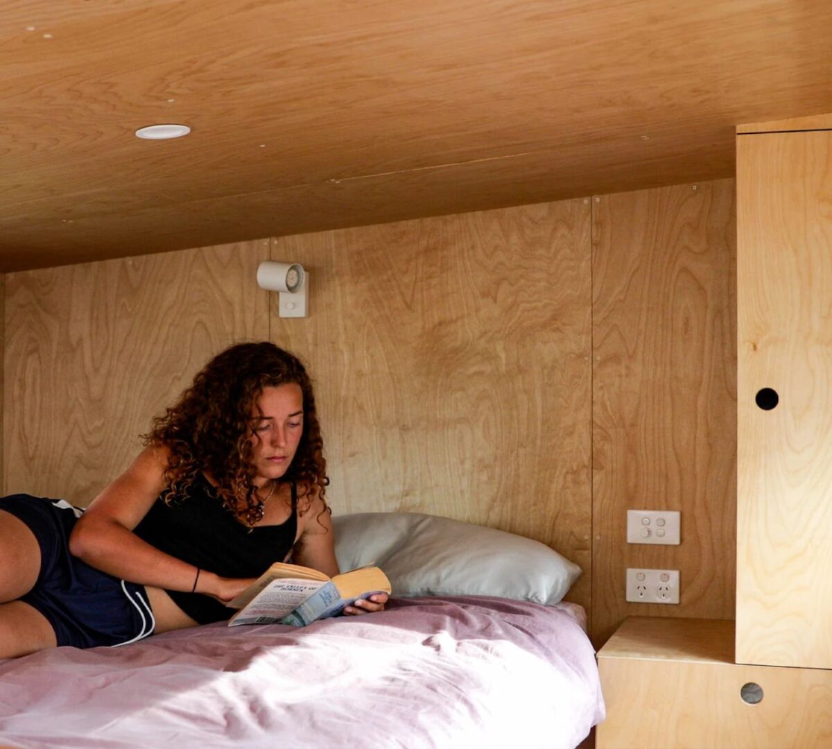 Booderee Tiny House Flaunts Twin Lofts and Sunken Living Room