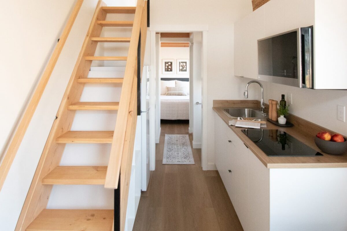 $120K Cascade Tiny House has Covered Porch, Two Bedrooms