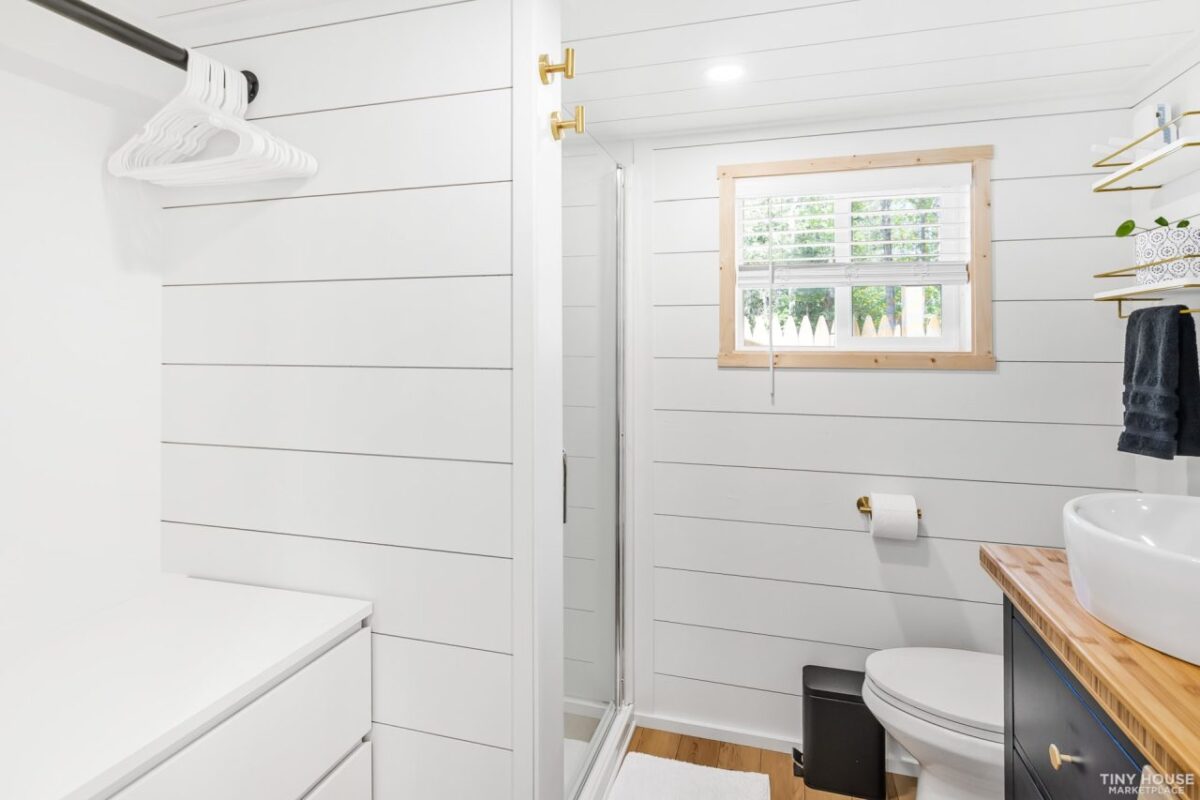 Green Monster Tiny House has Twin Lofts, Gourmet Kitchen