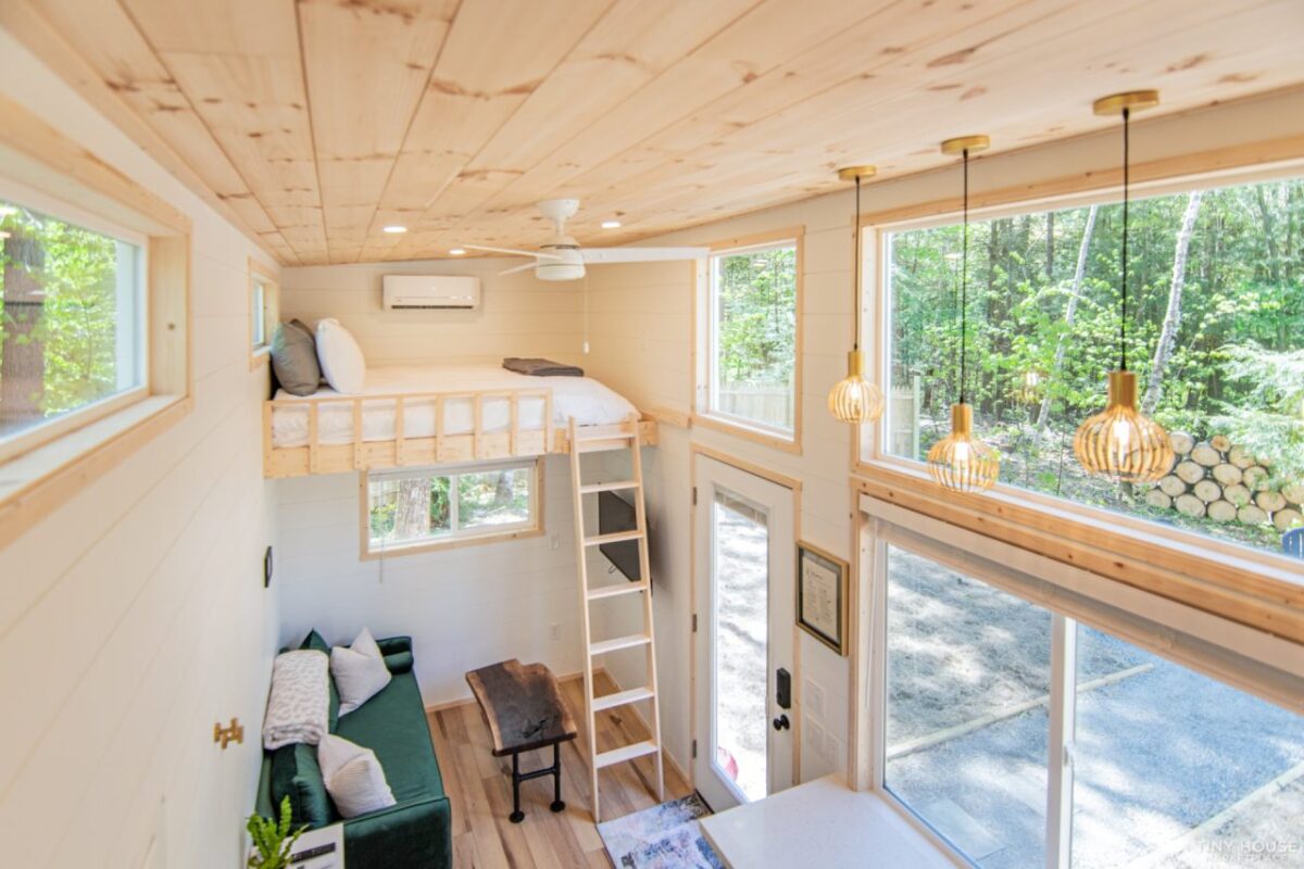 Green Monster Tiny House has Twin Lofts, Gourmet Kitchen