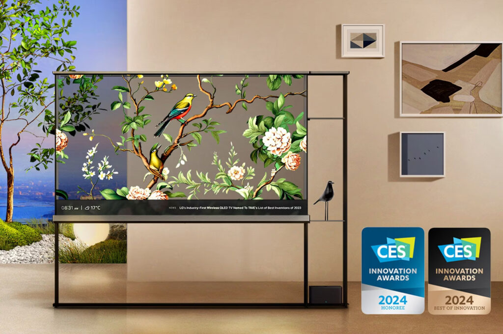 Transparent TV LG Signature OLED T Redefines the Wheel