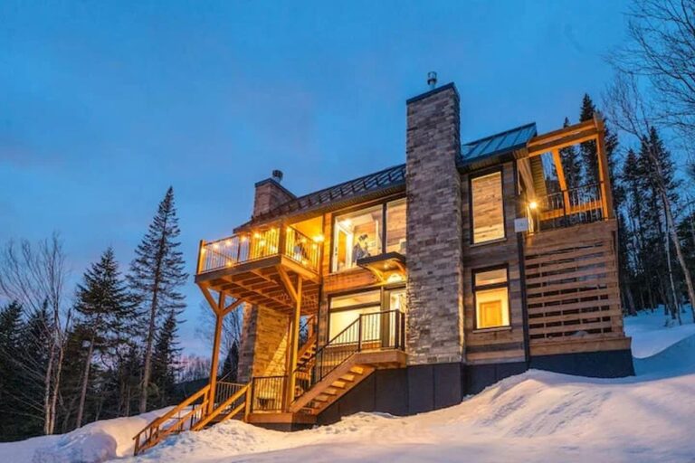 Le Chamonix Tiny House Features Rustic Wood and Stone Façade