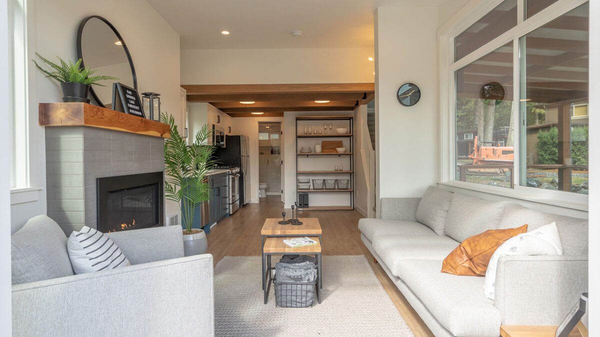 Modern Bellevue Tiny House Packs 3-Bedrooms and Large Kitchen