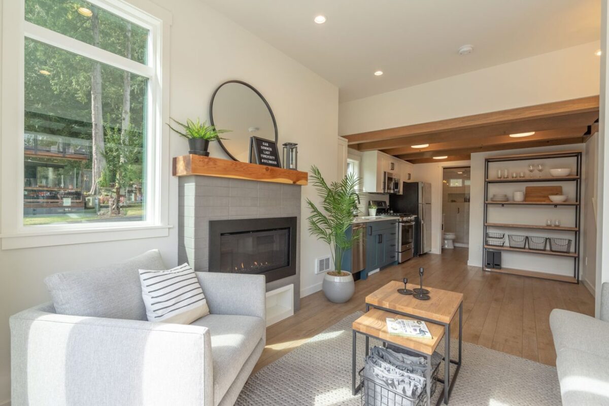 Modern Bellevue Tiny House Packs 3-Bedrooms and Large Kitchen
