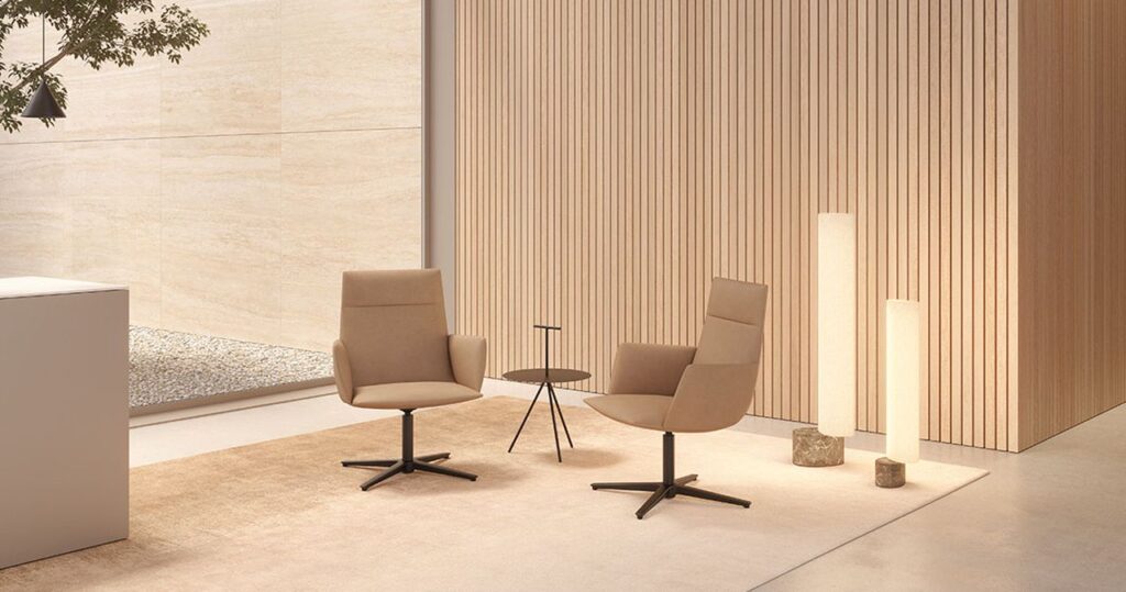 Noha Chair With Folded Pillow-Inspired Shape Hugs Seater's Form