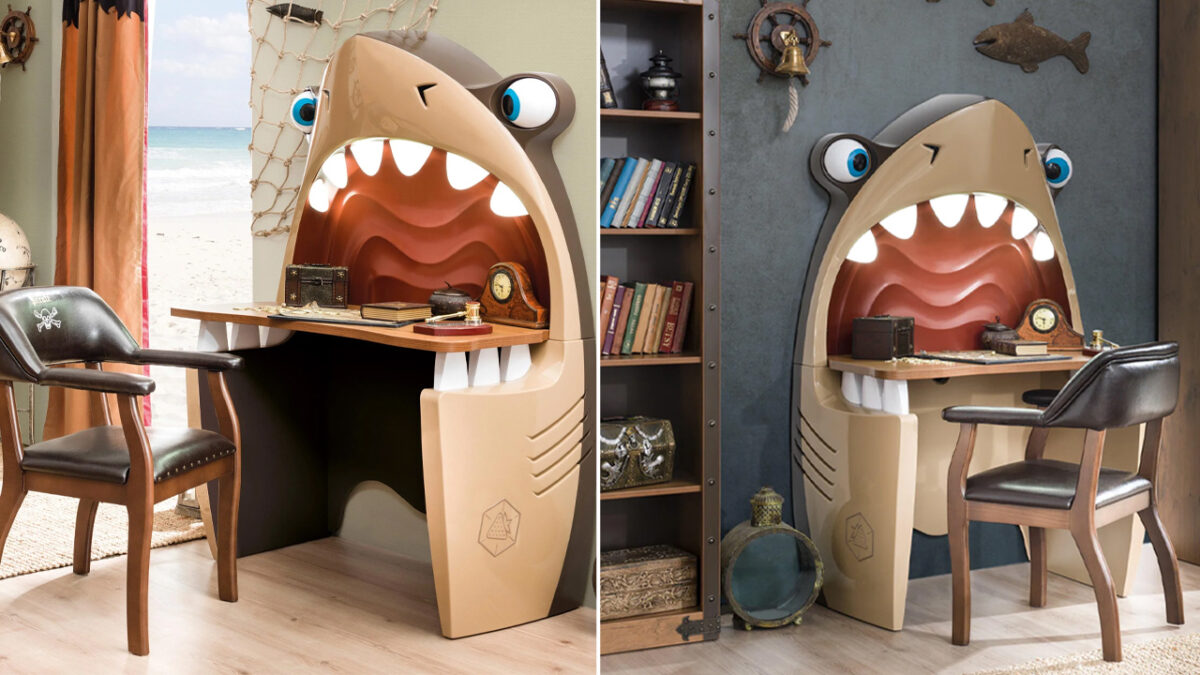 Pirate Shark Desk Keeps Kids Engrossed With Whimsical Design