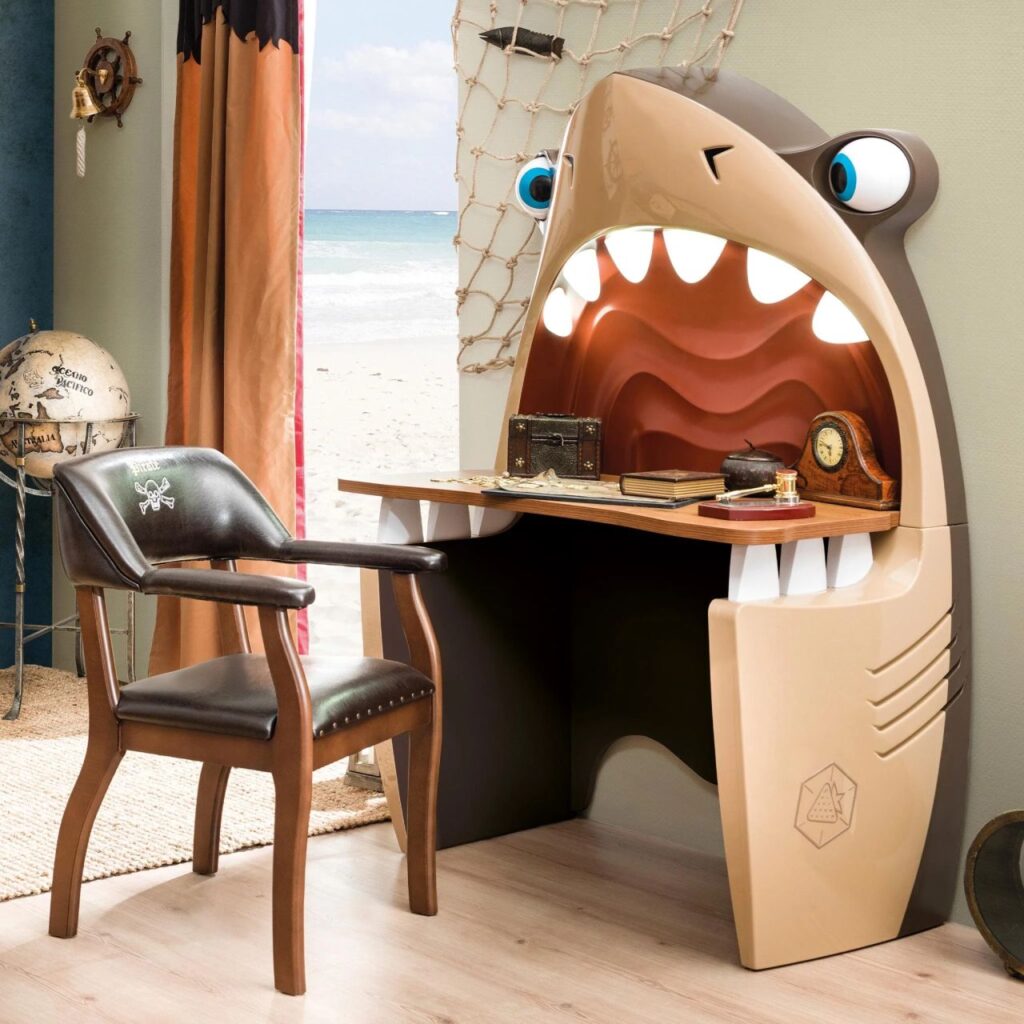 Pirate Shark Desk Keeps Kids Engrossed With Whimsical Design