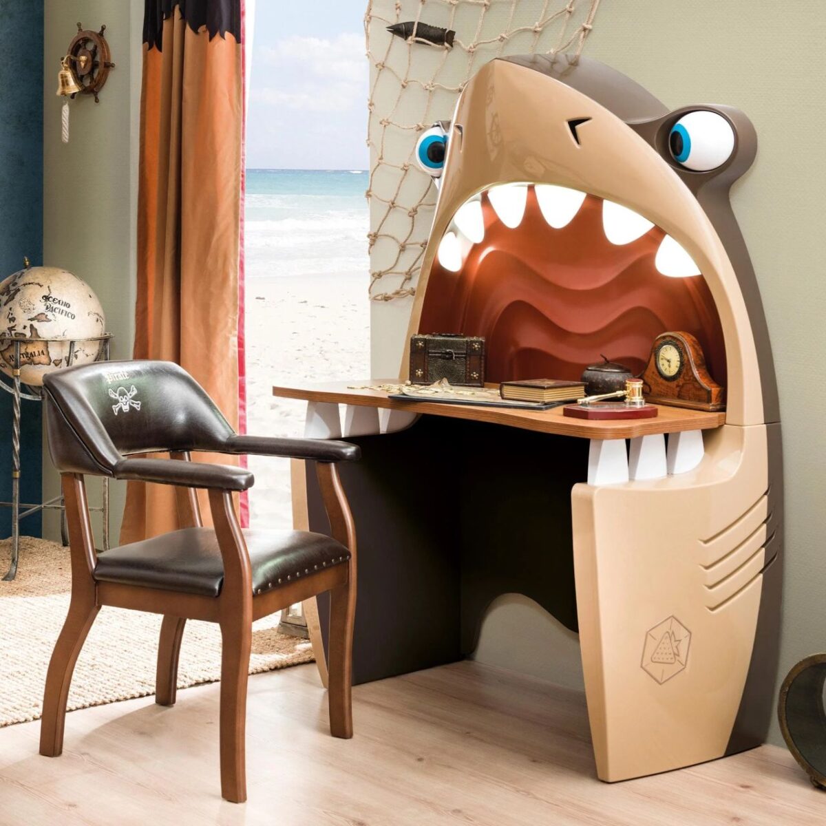 Pirate Shark Desk Keeps Kids Engrossed With Whimsical Design