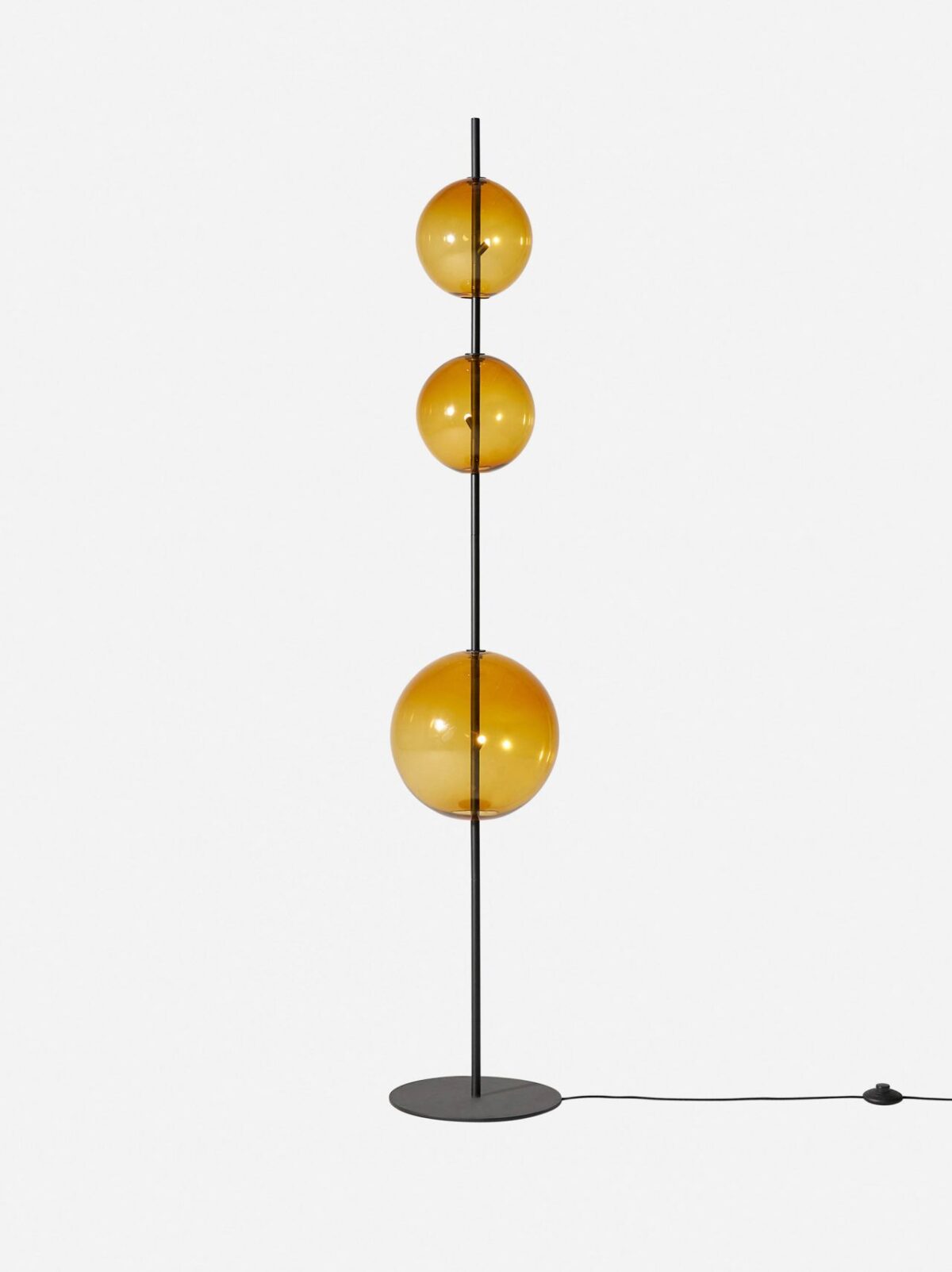 Point Floor Lamp has Hand-Blown Modular Glass Lampshades