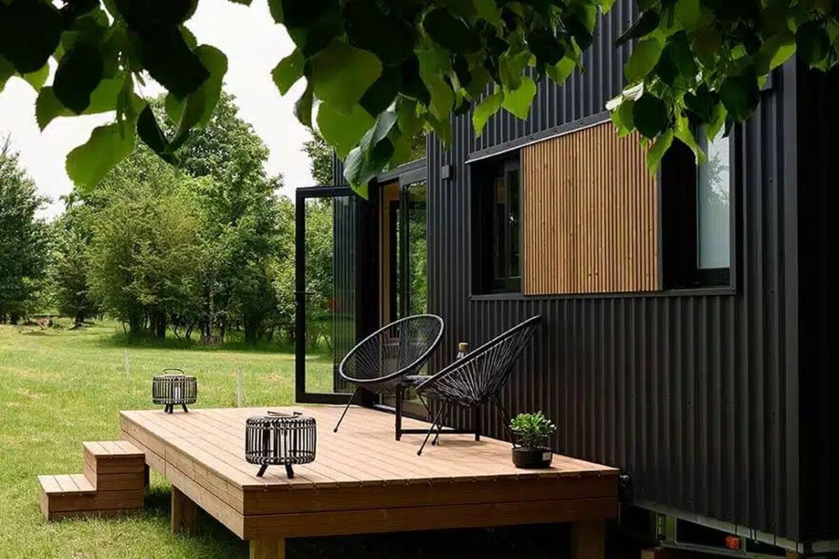 Rocco Tiny House Cozy and Chic Interior is Capped with Skylight