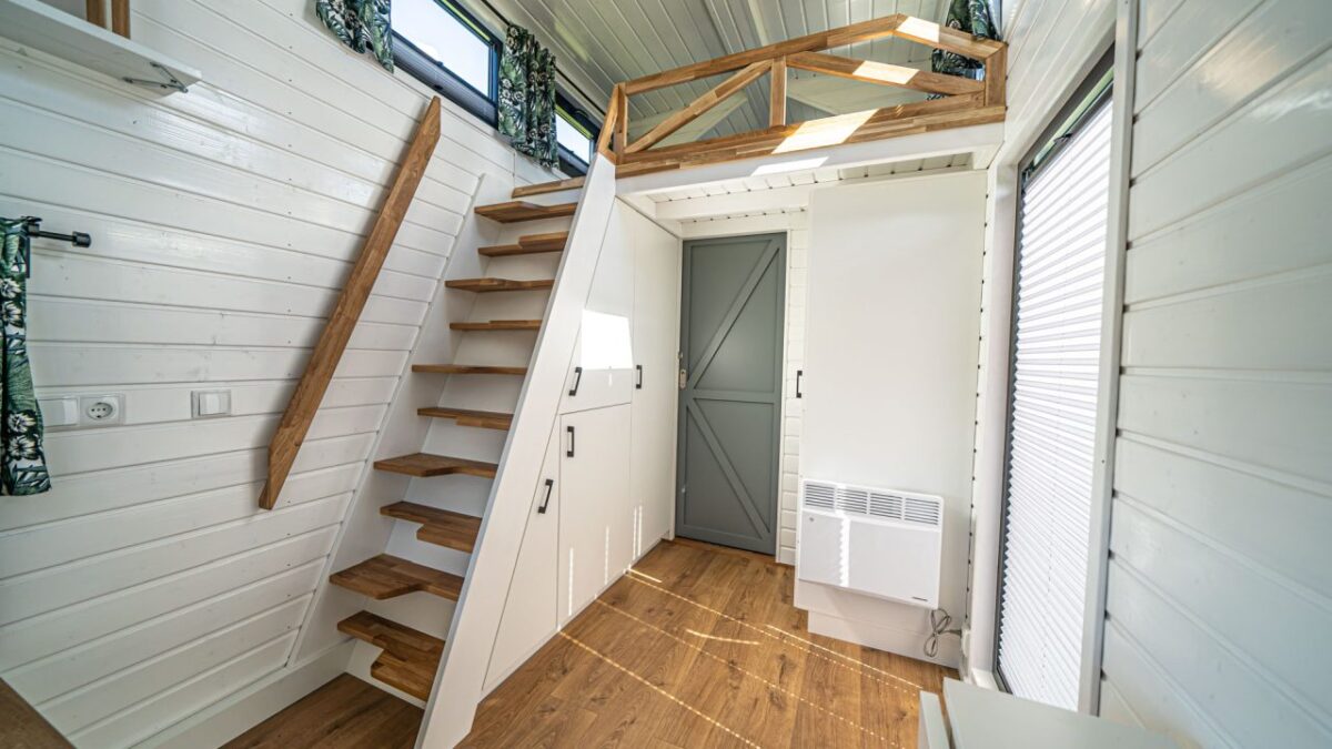Snowdrop Tiny House is Cozy, Bright Home With Twin Lofts