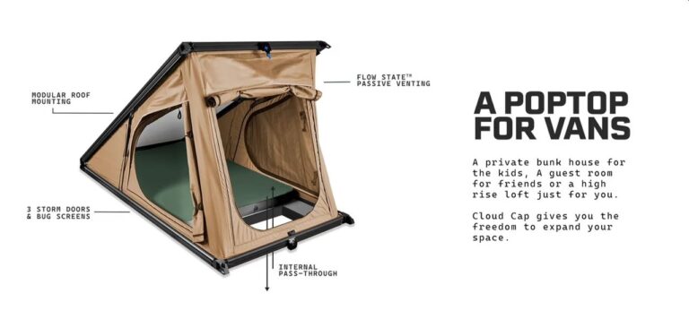 Elevate Van Adventures With Super Pacific Cloud Cap Rooftop Tent