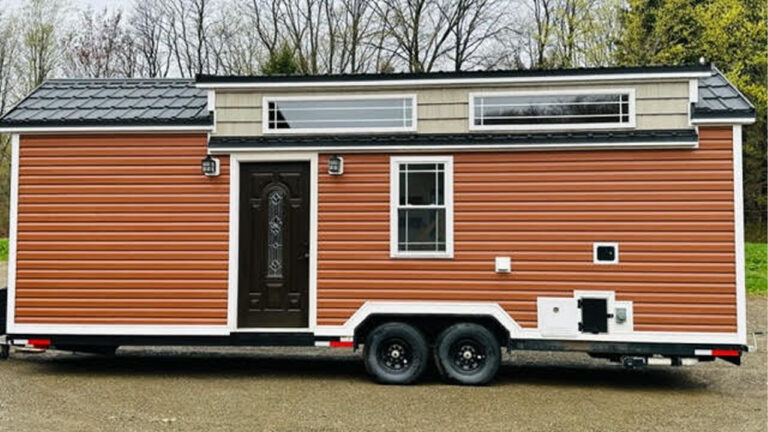 Cottage Tiny House has Dual Lofts, Ground-Floor Bedroom