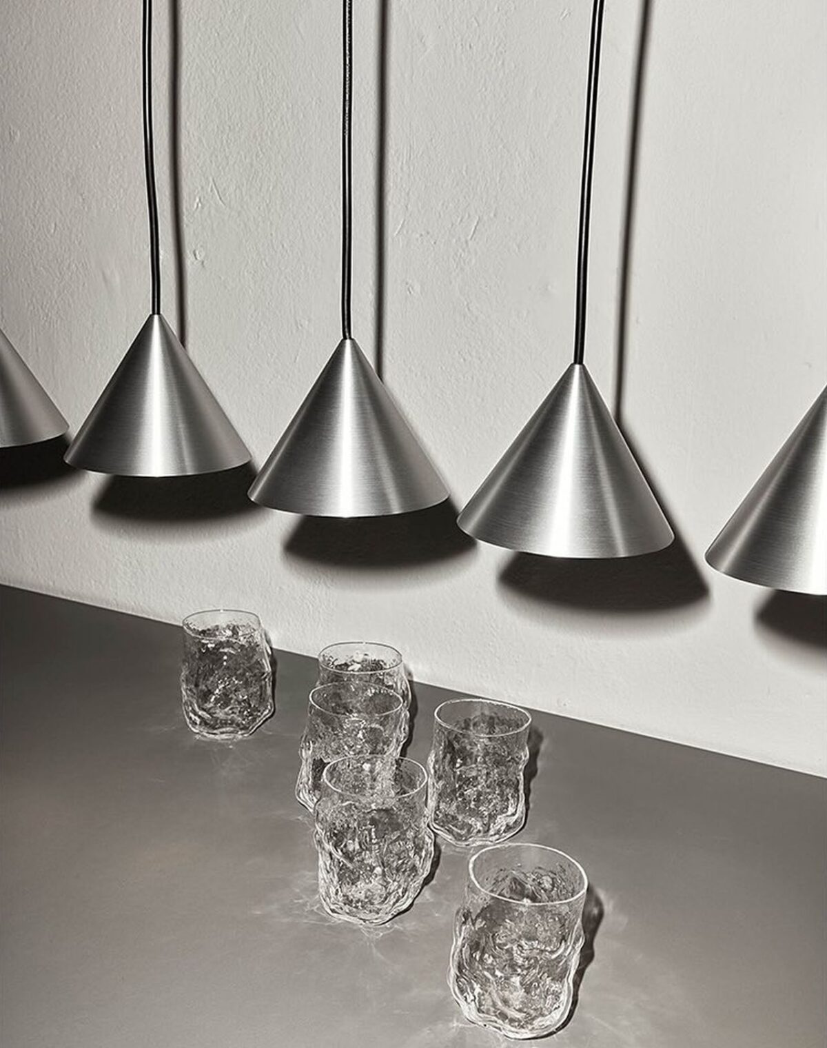 Aluminum Apollo Collection Comprises Wall & Pendant Lamps