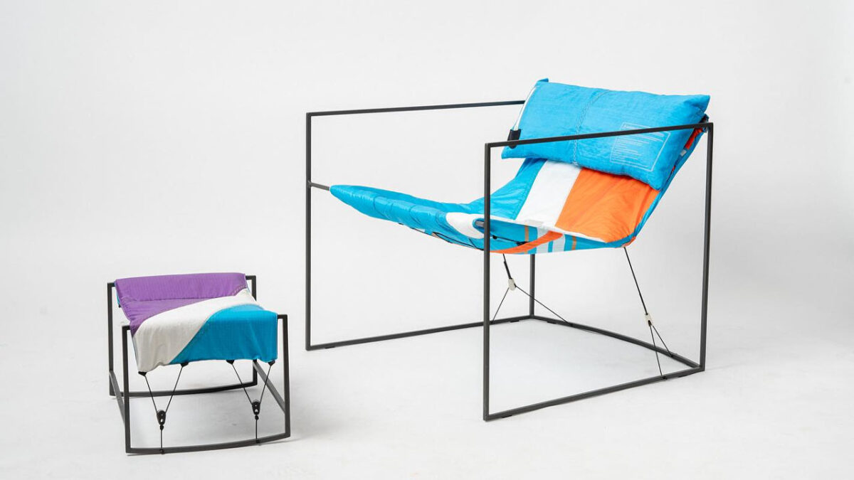 Kitesurfing Waste Finds New Identity in Eye-Catching Aura Chairs