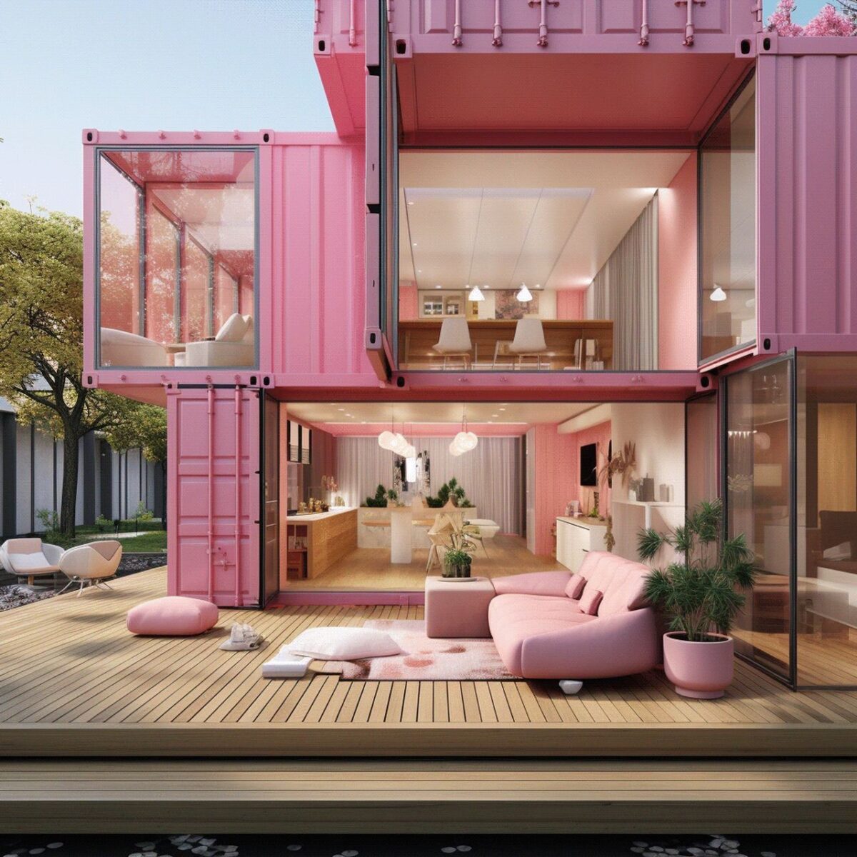 Barbie-Themed Container Homes Tell Tales of the Pink Fantasy