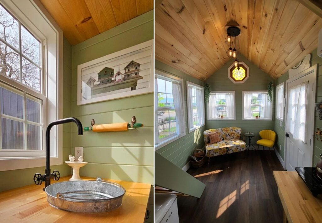 Garden Tiny House is an Inviting Rental With Loft Bedroom