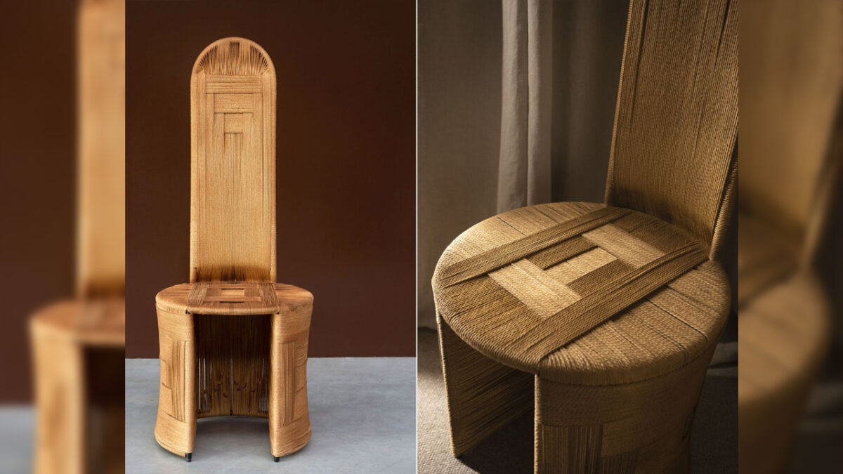 Miss Rope Chair Exhibits Intricate Cord Weave in Majestic Make