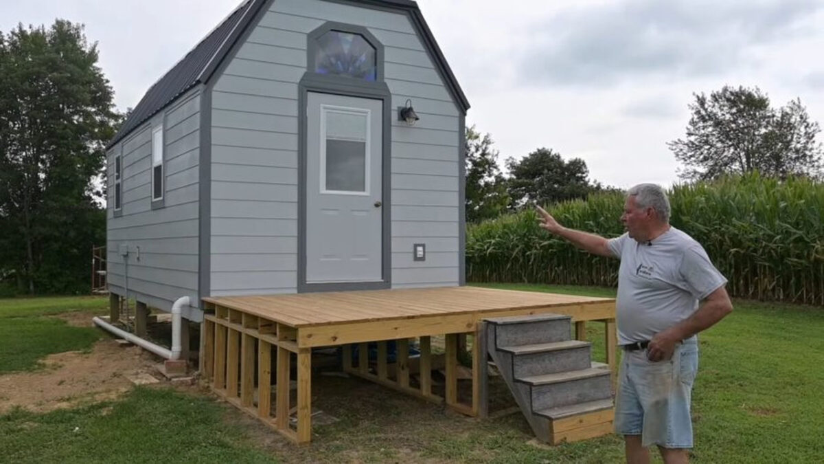 Model B Tiny House Features Murphy Bed With Flip-Down Table