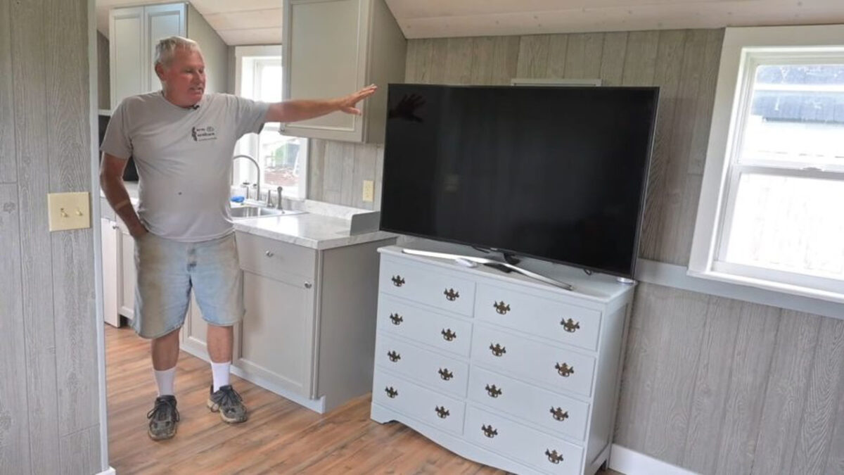 Model B Tiny House Features Murphy Bed With Flip-Down Table