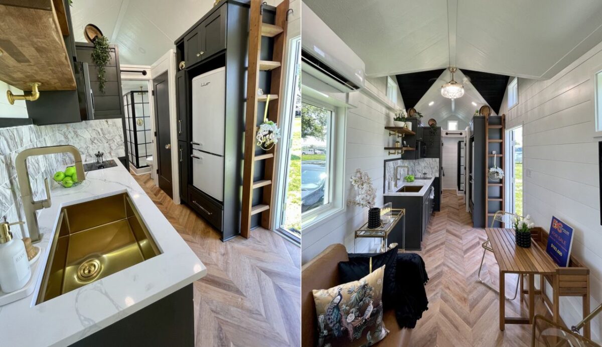 Spray Foam-Insulated Penelope Tiny House has a Cozy Bedroom