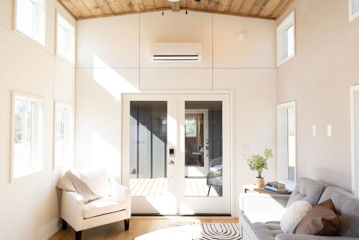 Pisgah Tiny House has 10ft Porch That Partitions Two Living Units