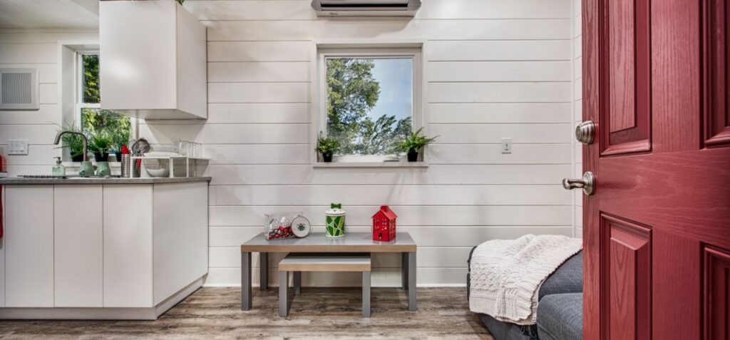 Red Door Tiny House Offers Elementary Living in Small Footprint