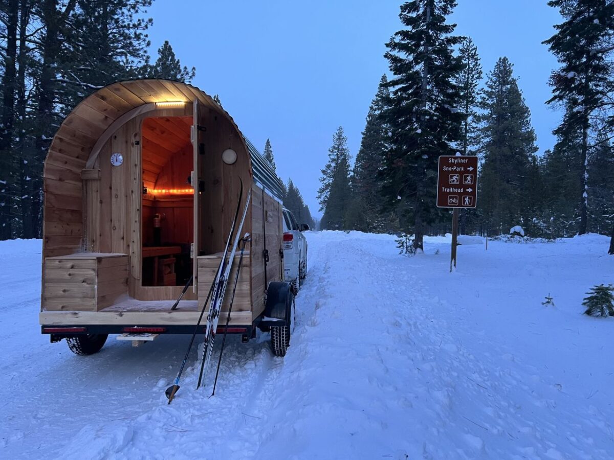 SaltSaun NW Towable Sauna Trailer Accommodates Five People