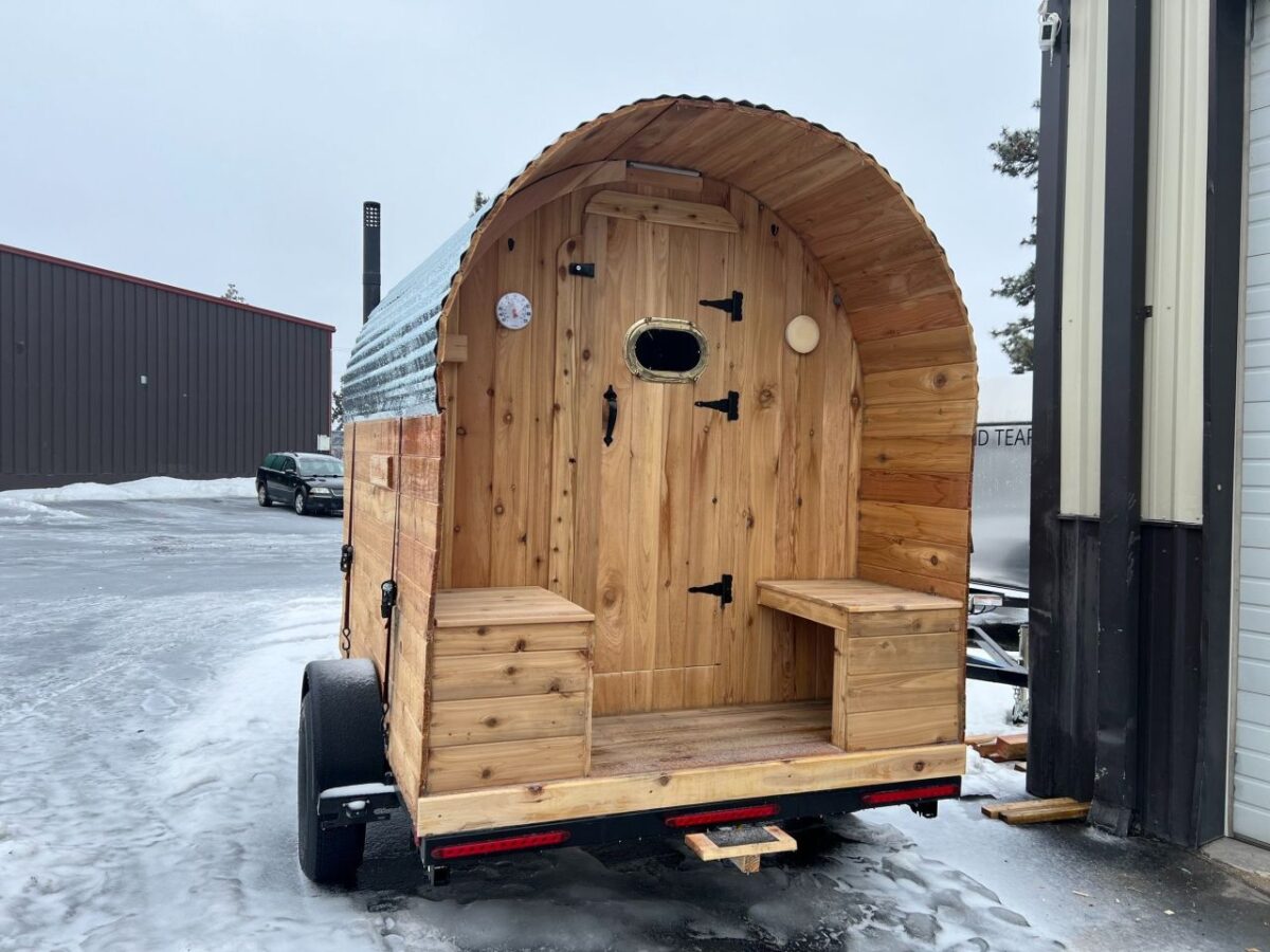 SaltSaun NW Towable Sauna Trailer Accommodates Five People