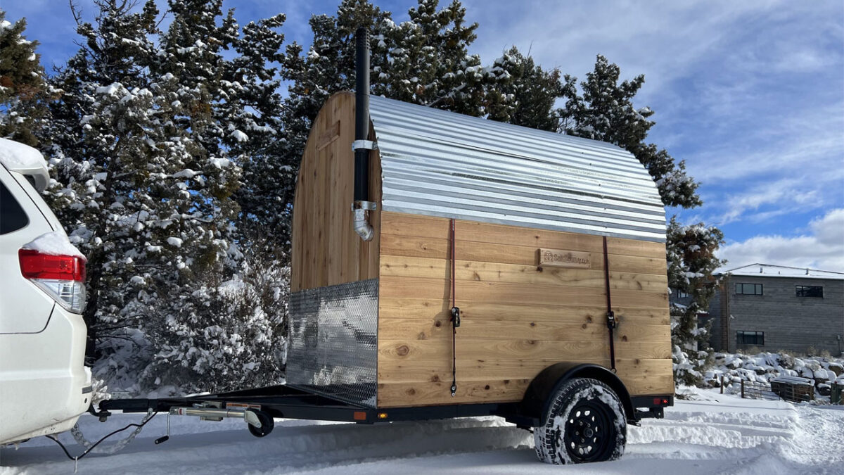 SaltSaun NW Towable Sauna Trailer Accommodates Five People