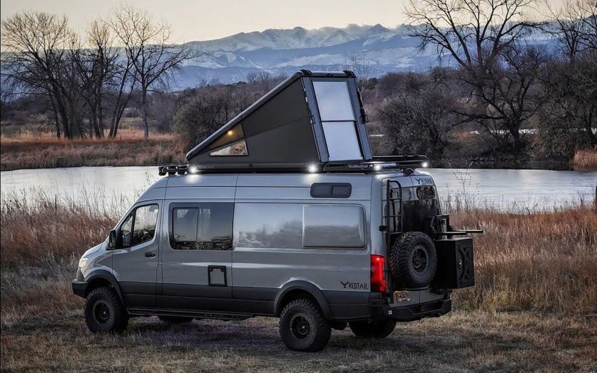 Luxurious Skyloft Campervan has Rooftop Master Bedroom