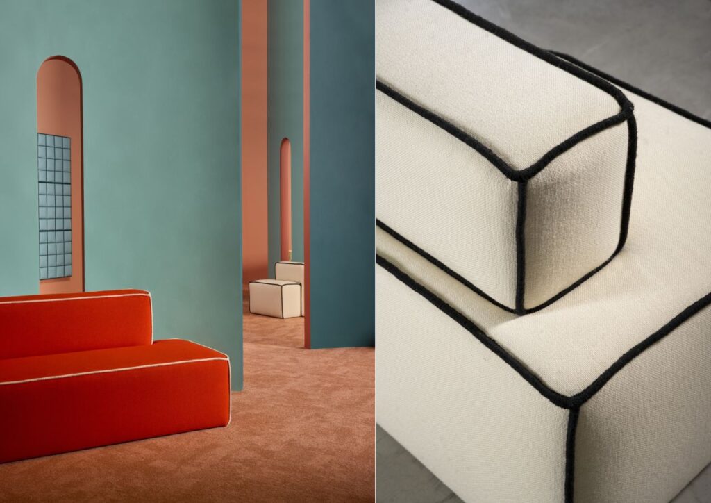 Thread Sofa Uses Carpet Overlocking for Intricate 3D Design