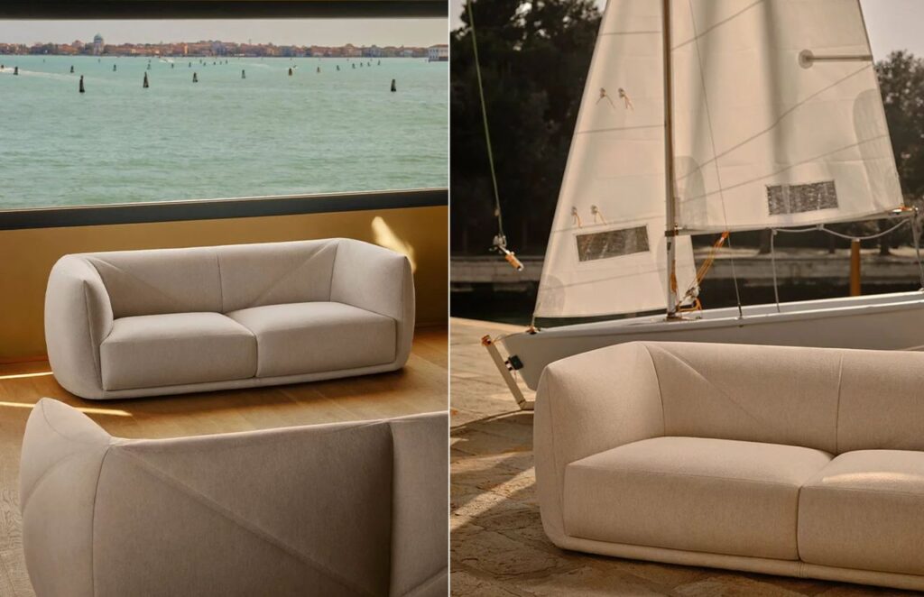 Vela Sofa 'Sails' to Your Living Room With its Simple, Linear Design