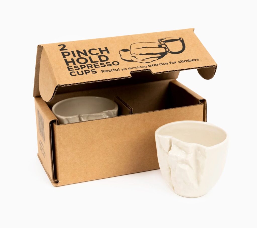 Pinch Hold Mug Turns Everyday Drinking Into Rock Climbing Effort