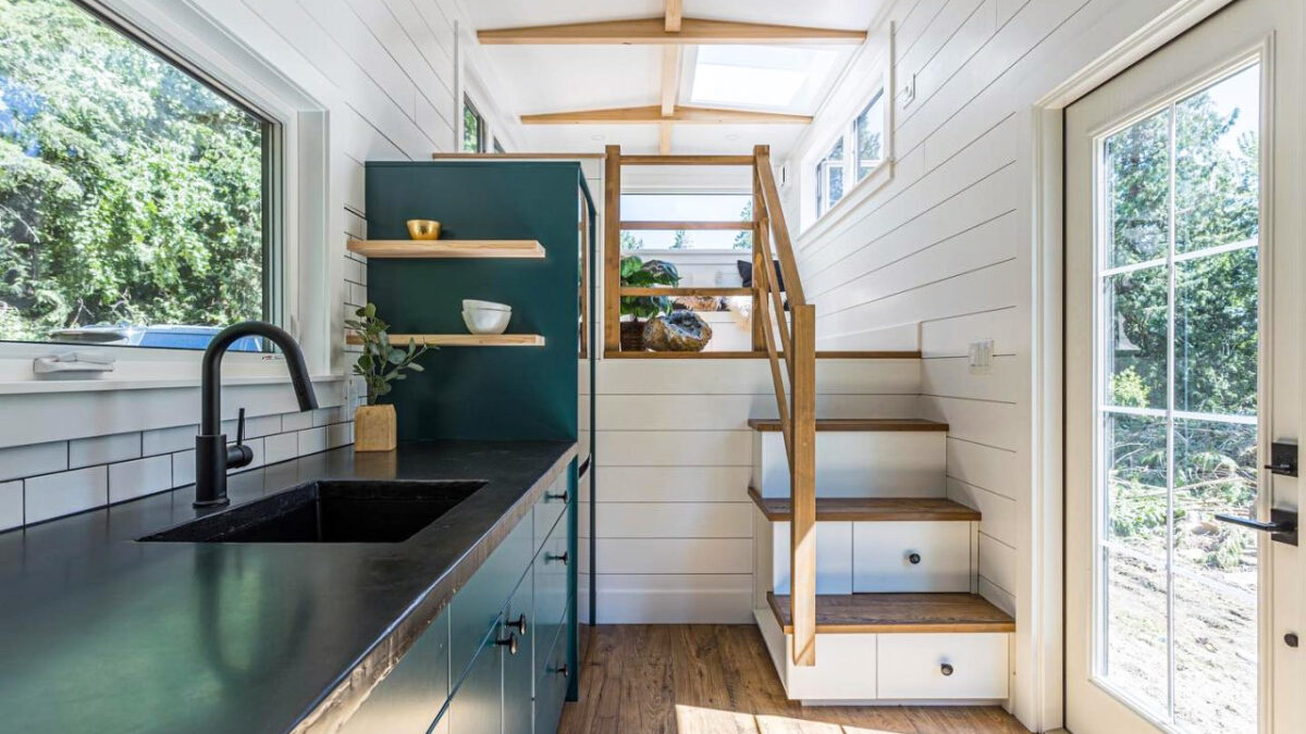 42ft Custom Summit Tiny House Puts Living Room in Gooseneck