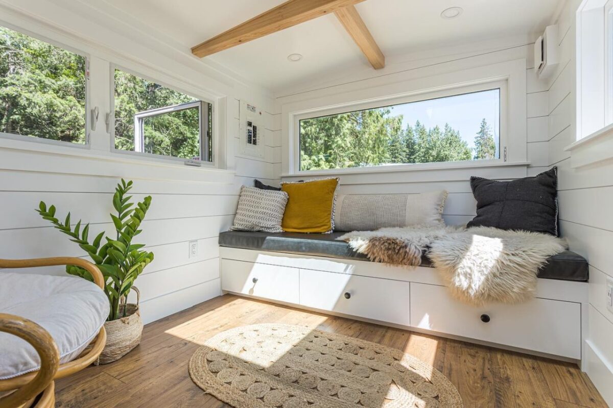 42ft Custom Summit Tiny House Puts Living Room in Gooseneck