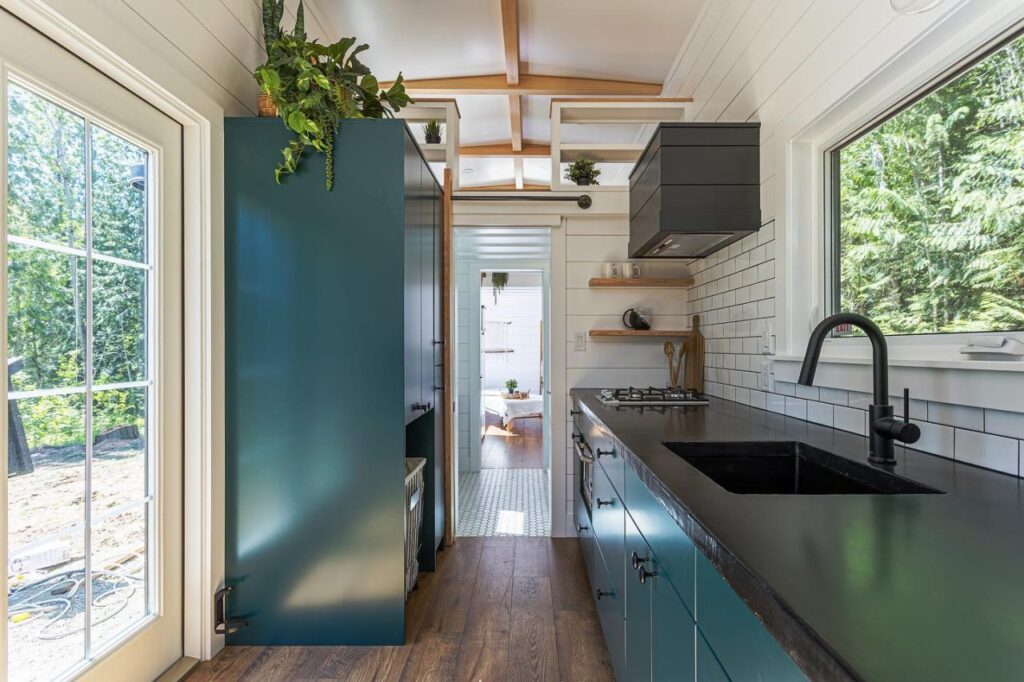 42ft Custom Summit Tiny House Puts Living Room in Gooseneck