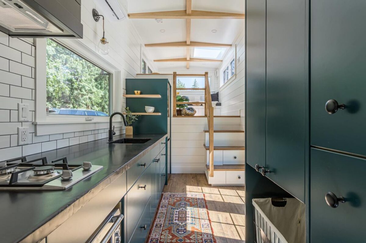 42ft Custom Summit Tiny House Puts Living Room in Gooseneck