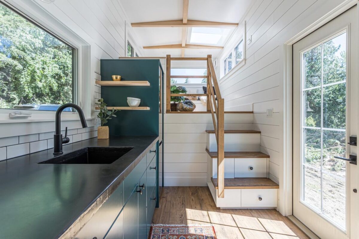 42ft Custom Summit Tiny House Puts Living Room in Gooseneck
